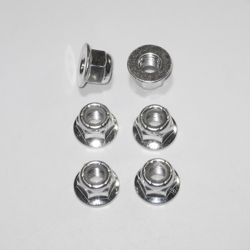 Ecrous frein à embase lisse M8 haut (x6) - Enduro Vintage